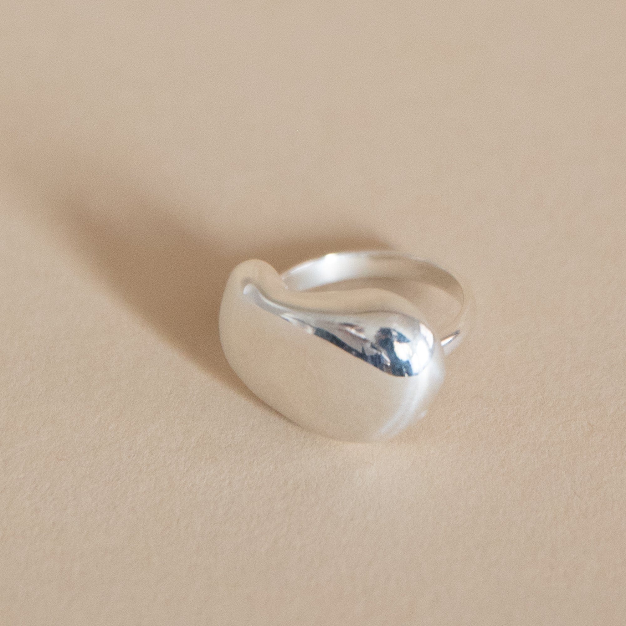 Bean Ring in Silver