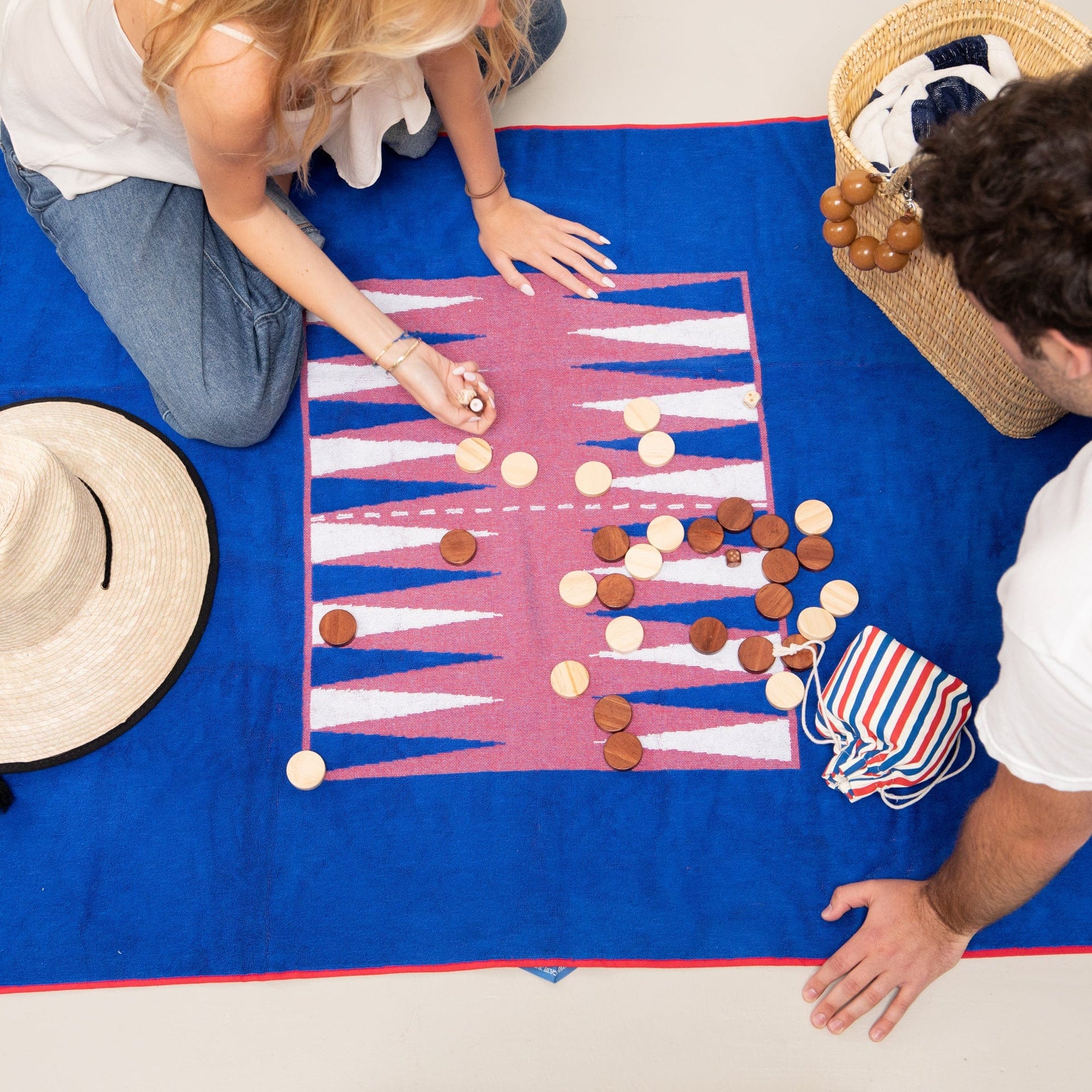 Backgammon Beach Towel