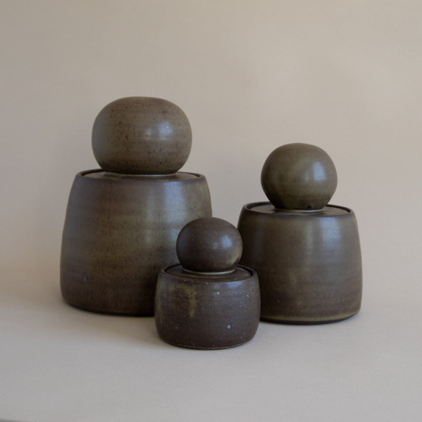 Stash Jars in Olive