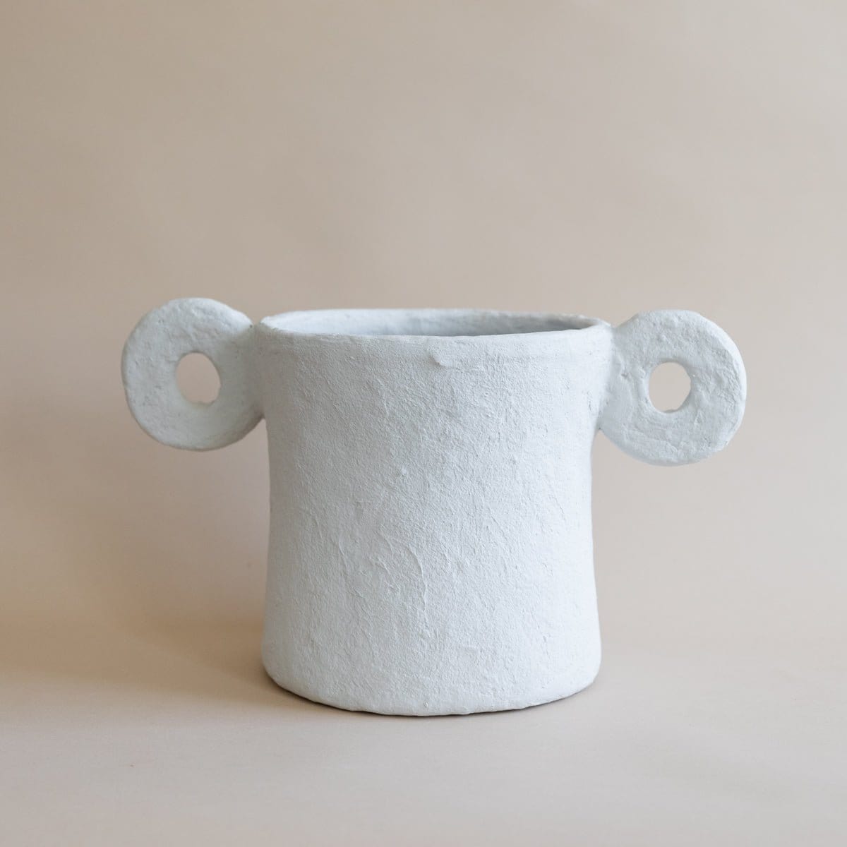 Two Loop Pot in Paper Mache