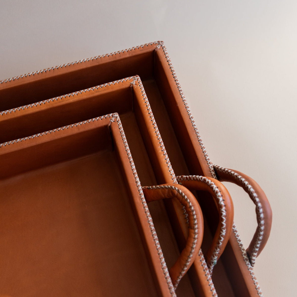 Leather Wrapped Tray
